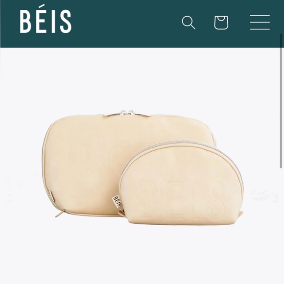 BEIS | Bags | Bis Beige Travel Pouch Set | Poshmark